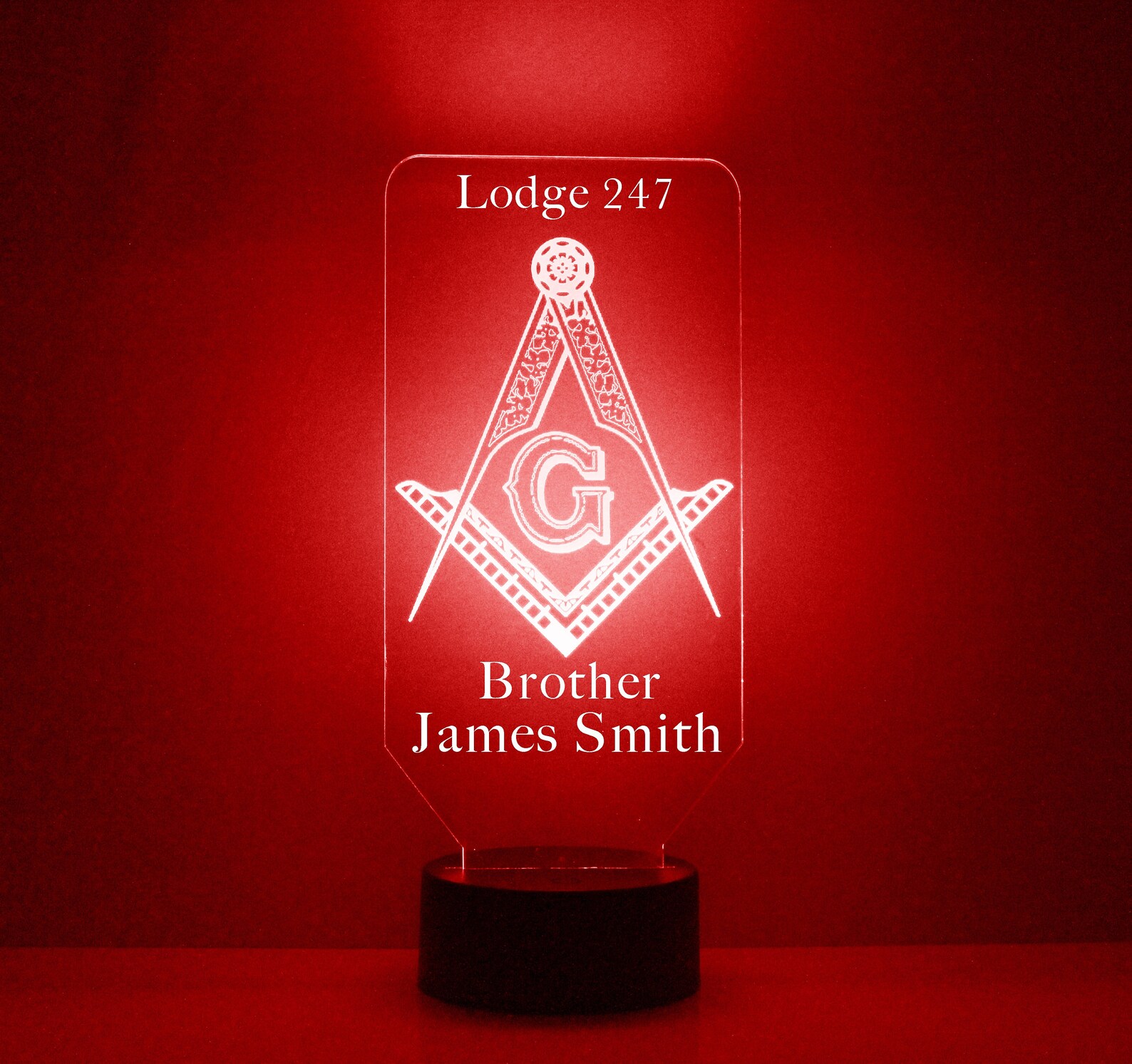 Masonic Symbol Night Light Personalized Free LED Night Lamp - Etsy