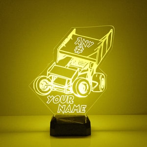 Sprint Racing Car Night Light, Personalized Free, LED Night Lamp, With ...