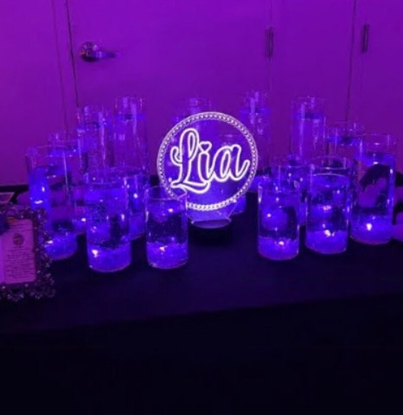 Custom Made LED Acrylic Light up Centerpieces Create Your - Etsy