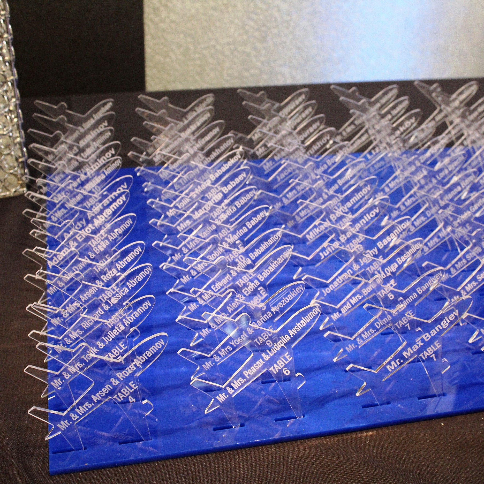 Personalized Neon Glow Acrylic Place Cards Escort Cards - Etsy