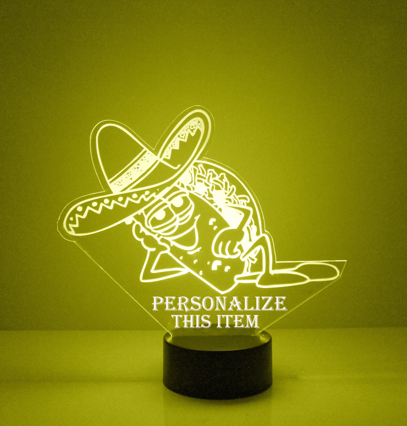 Taco Light Up Personalized Free LED Night Lamp With Remote - Etsy