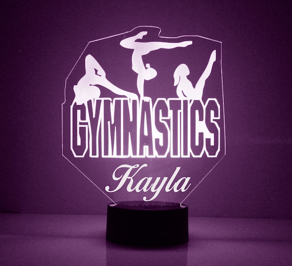 Gymnastics Night Light Personalized Free LED Night Lamp | Etsy