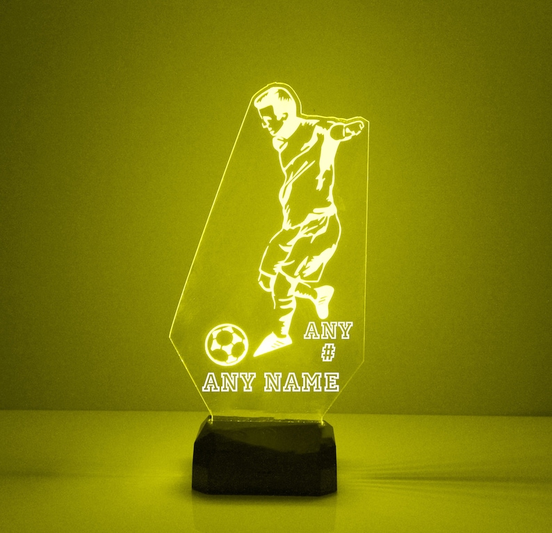 Soccer Player Night Light Personalized Free LED Night Lamp - Etsy