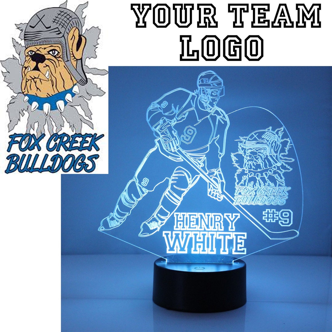 Custom Hockey Team LED Light Up, Personalized FREE, Your Team Design ...