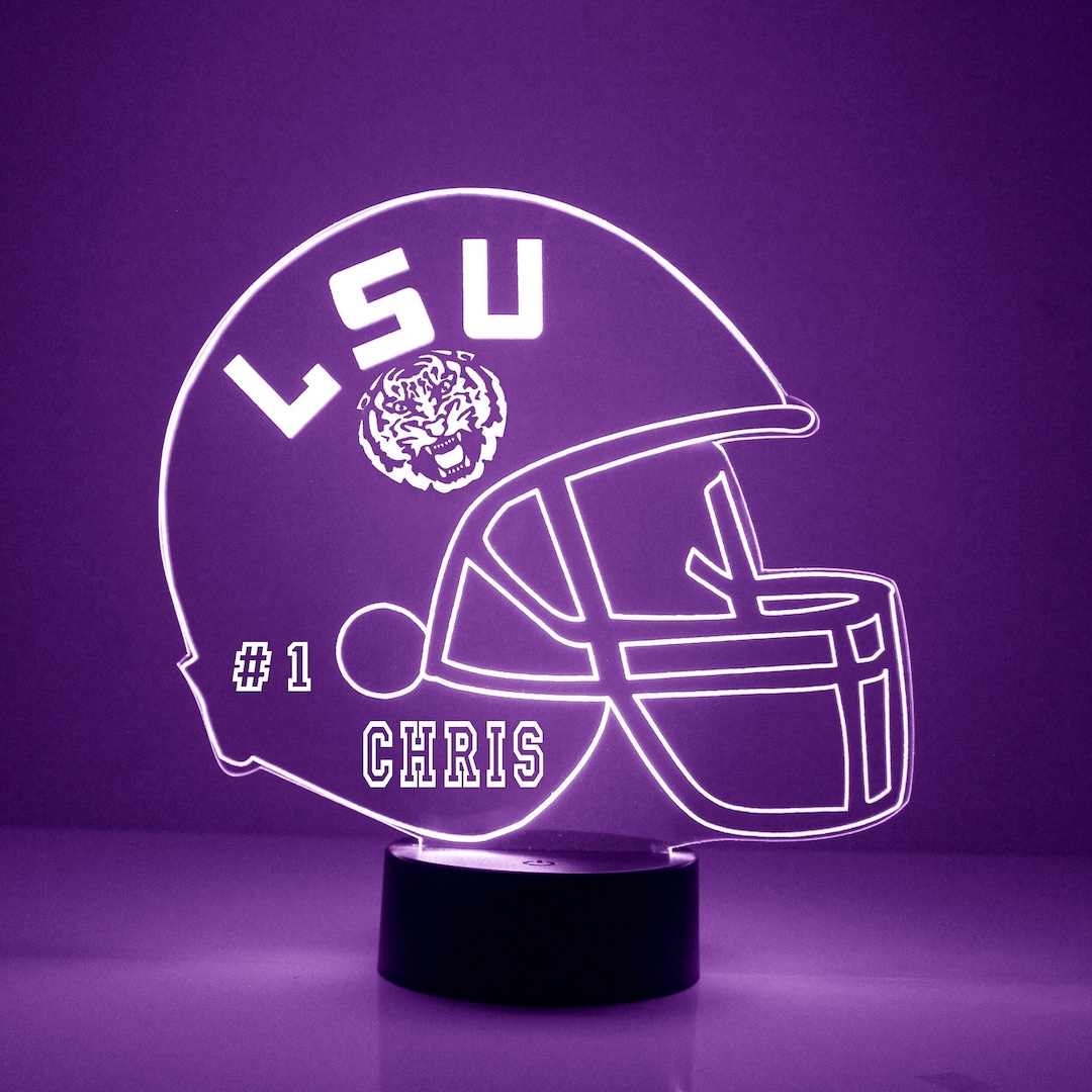 LSU Tigers, Personalized Sports Fan Lamp, College Football, Free ...
