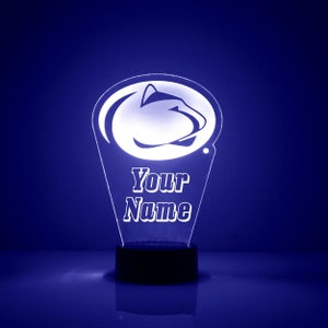 Penn State Nittany Lions Logo, Personalized Sports Fan Lamp, School ...