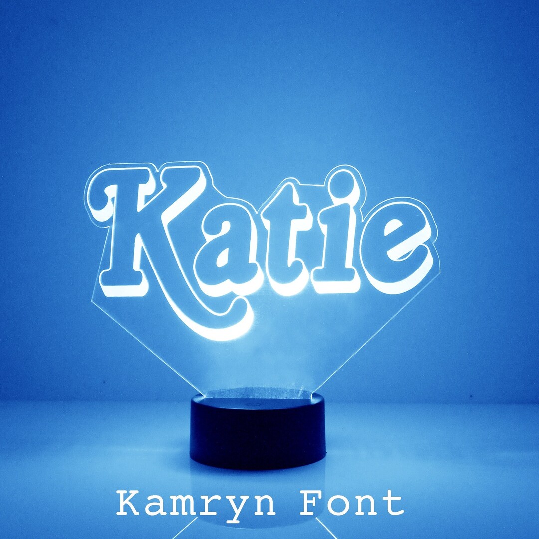 Name Light, Personalized, LED Night Lamp for Kids Teens, Remote Control ...