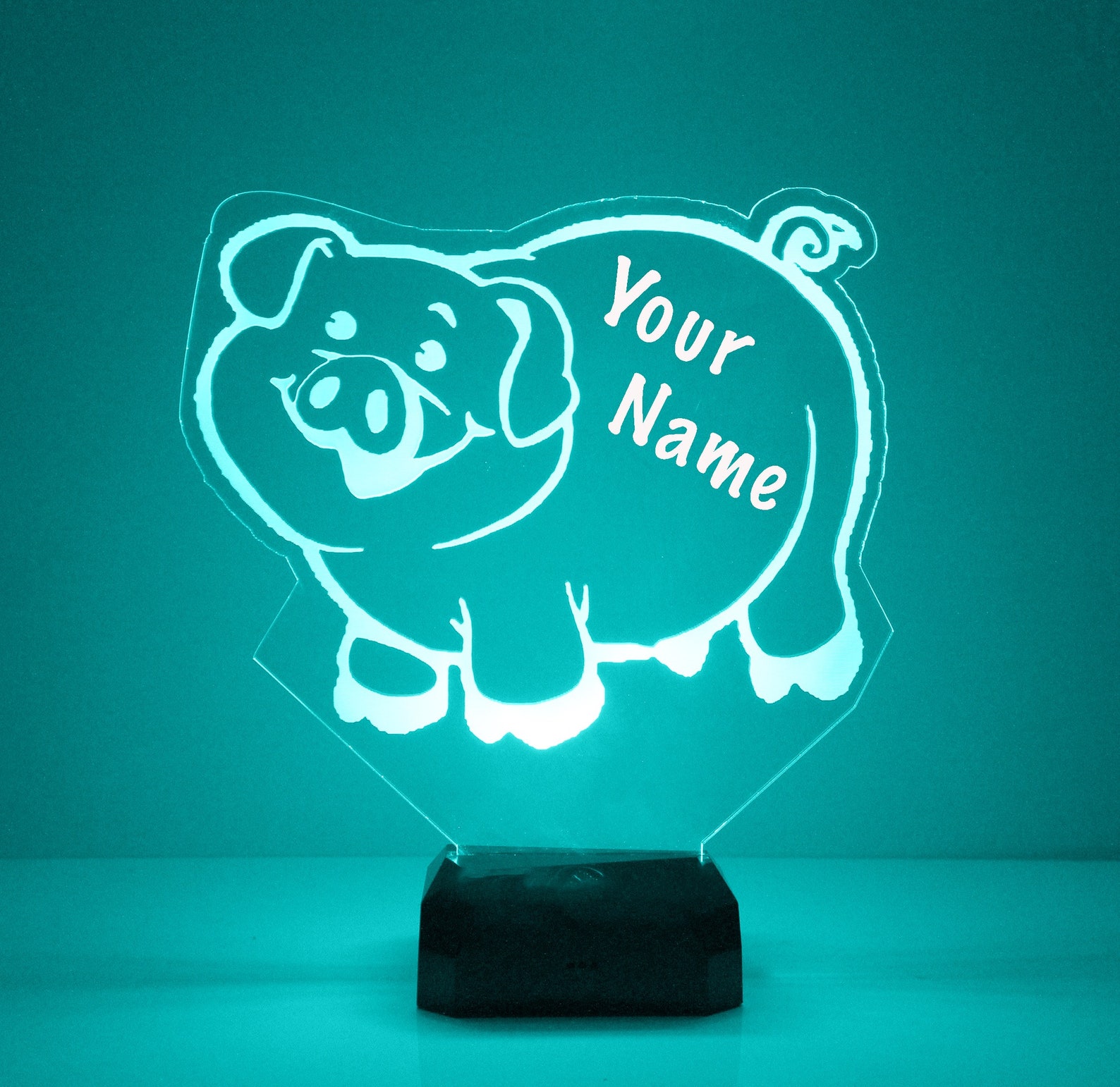 Pig Night Light Personalized Free LED Night Lamp With | Etsy