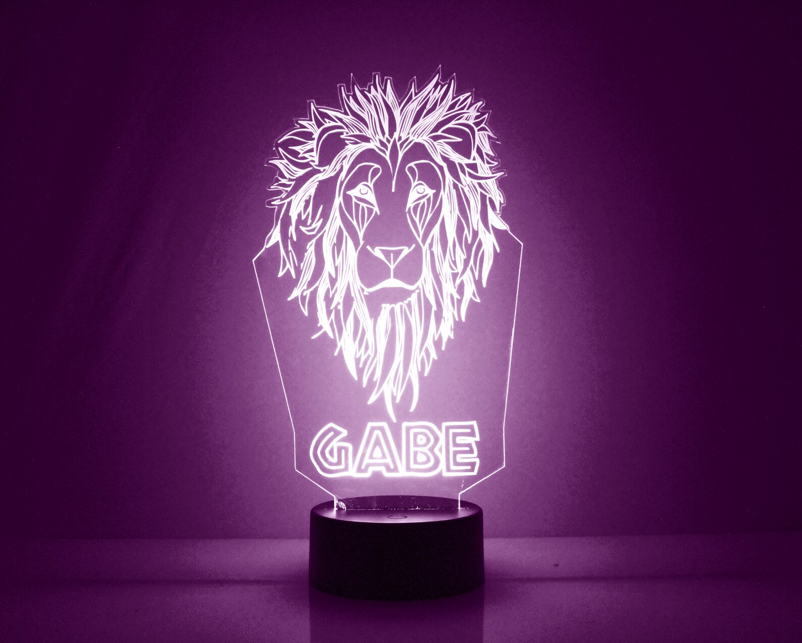 Lion Night Light Personalized Free LED Night Lamp With - Etsy