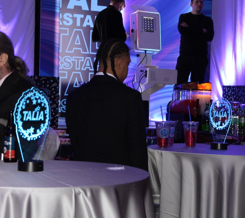 Custom Made LED Acrylic Light up Centerpieces - Create Your Own Logo or ...