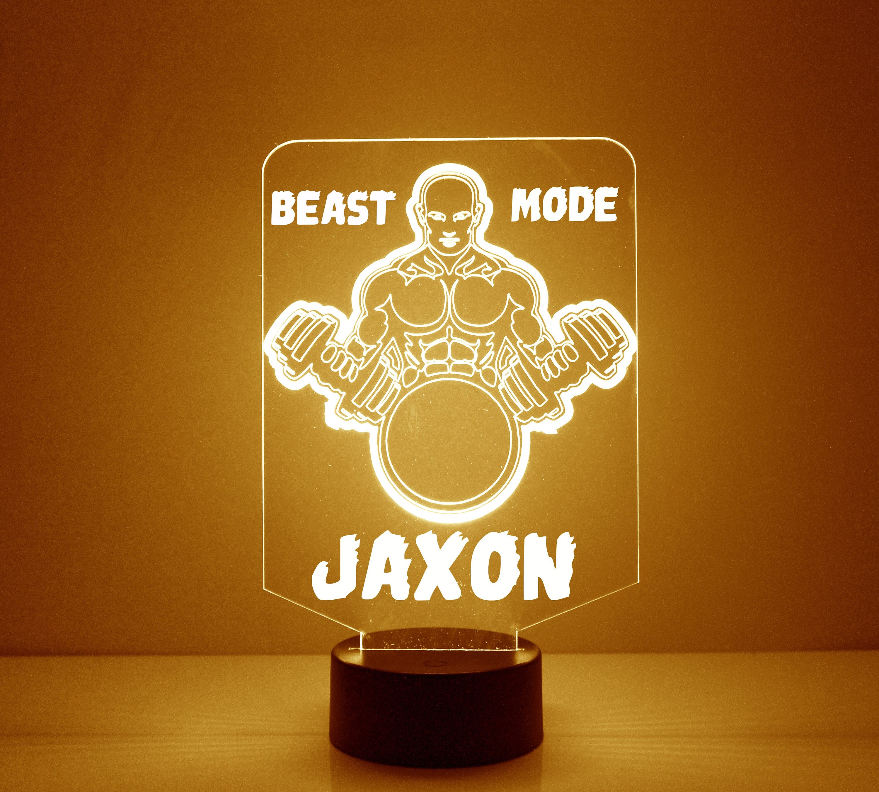 Weightlifter Night Light Personalized Free LED Night Lamp - Etsy