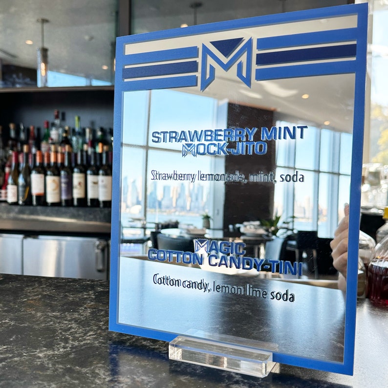 Custom Bar Menu Bar Bat Mitzvah Event Décor UV Printed - Etsy