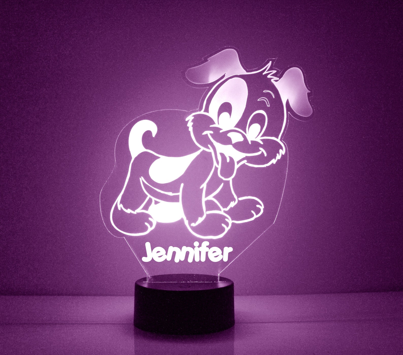 Cute Puppy Night Light Personalized Free LED Night Lamp | Etsy