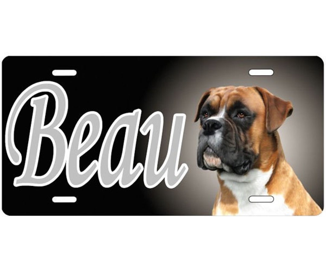 Boxer Vanity Dog License Plate - Auto Tag - Create Your Own, Names ...