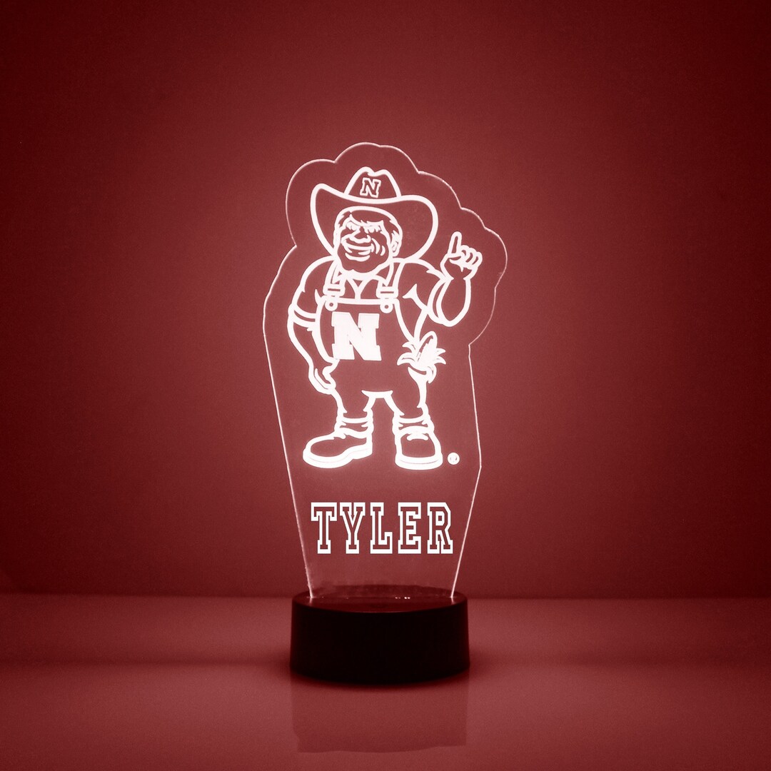 Nebraska Cornhuskers, Personalized Sports Fan Lamp, School Logo ...