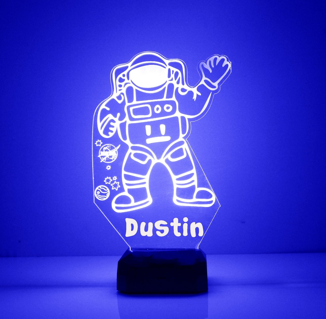 Astronaut Space Theme Night Light Personalized Freeled - Etsy