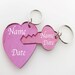 Personalized Heart Key Chain Engraved Acrylic Heart and Keychain Set ...