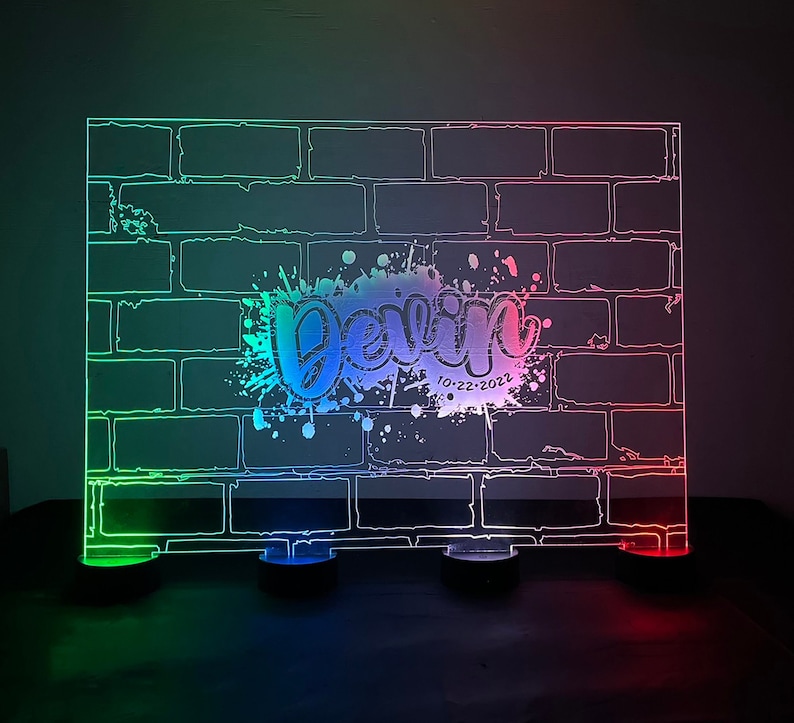 LED Neon Glow Bar/bat Mitzvah Sign in Board Laser Engraved - Etsy