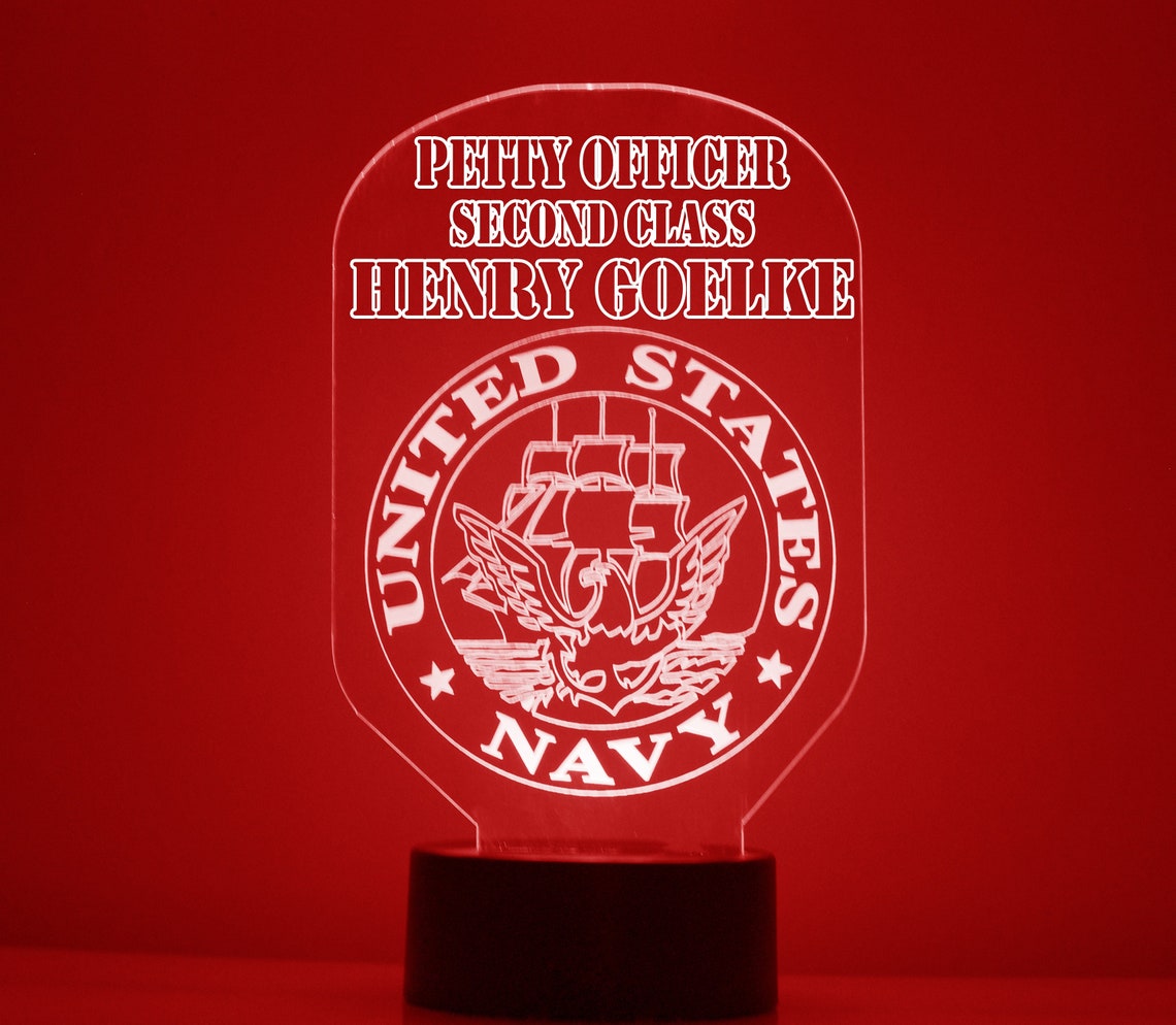 Military Night Light Personalized Free LED Night Lamp With | Etsy