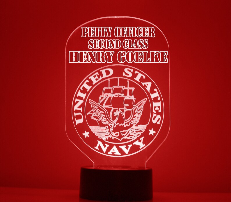 Military Night Light Personalized Free LED Night Lamp With | Etsy