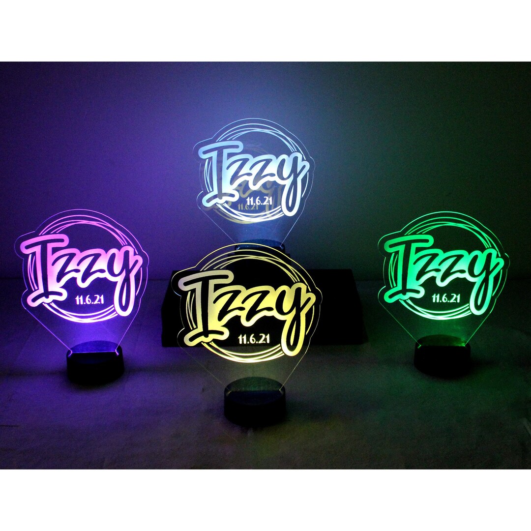 Custom Made LED Acrylic Light up Centerpieces - Create Your Own Logo or ...