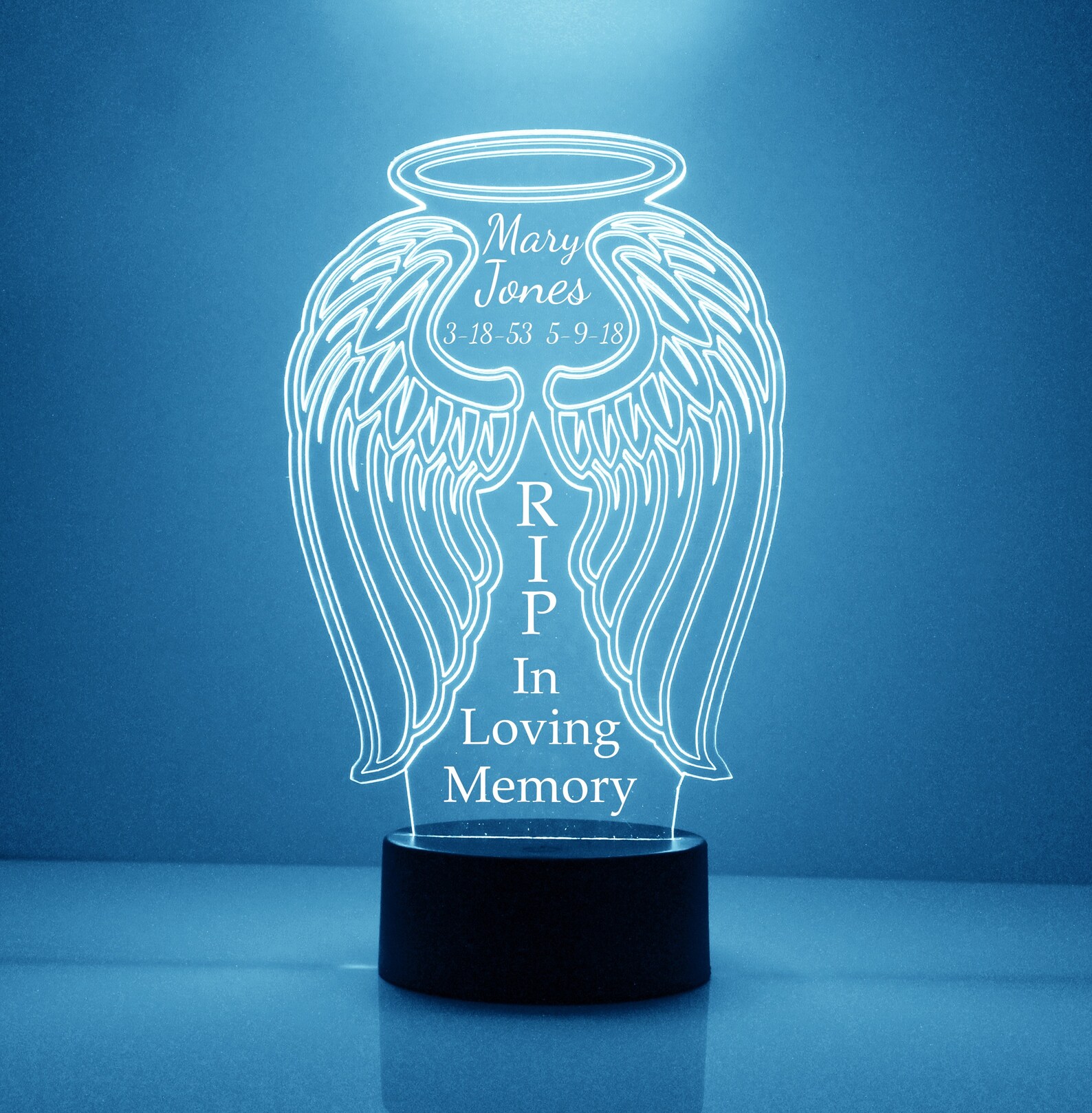 Angel Wings, in Memory of Night Light, Personalized Free, LED Night ...