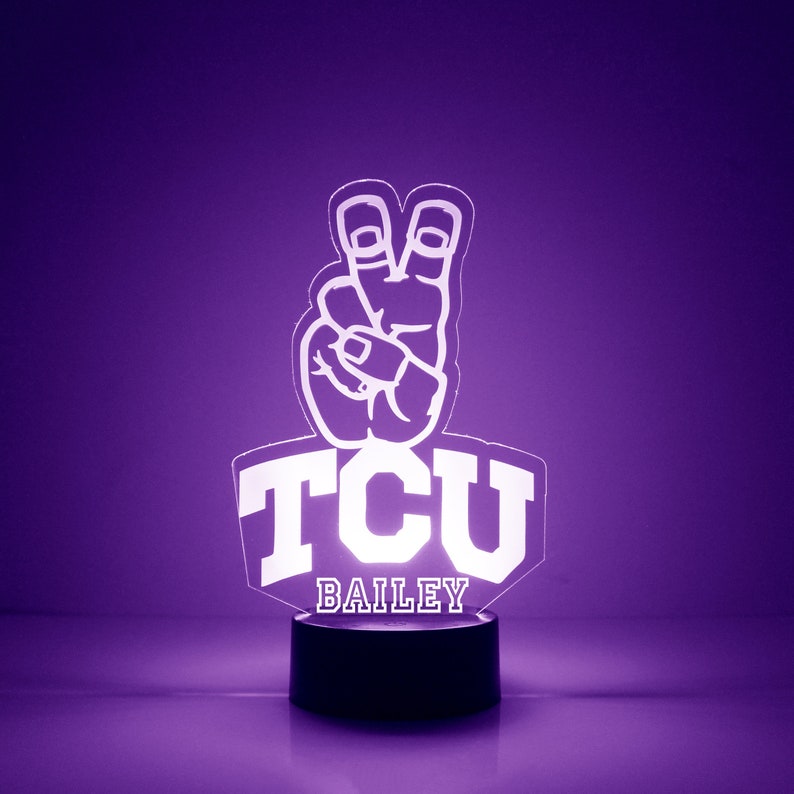 TCU Horned Frogs Volleyball, Personalized Sports Fan Lamp, Free ...