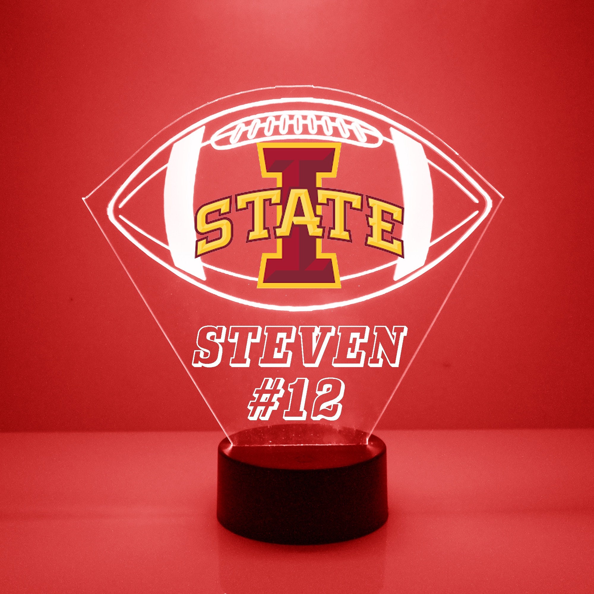 Iowa State Cyclones, Personalized Sports Fan Lamp, College Football ...