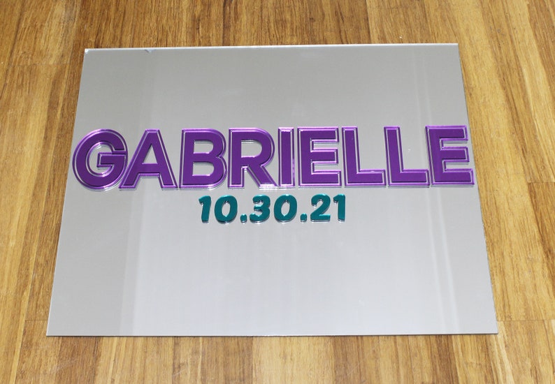 Custom Made Bar/bat Mitzvah/ Wedding/ Party Mirrored Acrylic - Etsy