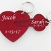 Personalized Heart Key Chain Engraved Acrylic Heart and Keychain Set ...