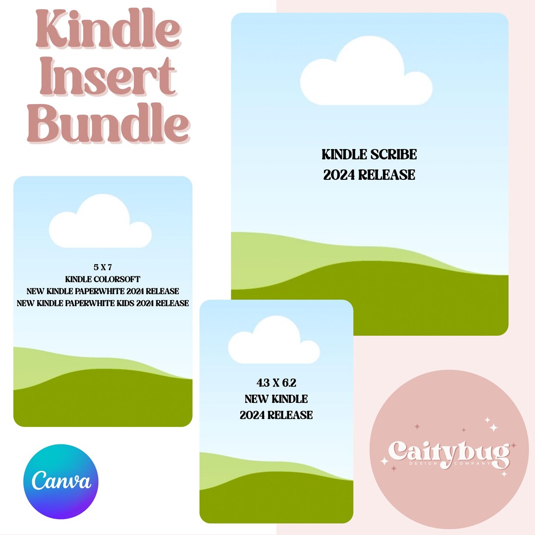 Kindle Insert Template Printable Template for Canva, Kindle Accessories ...