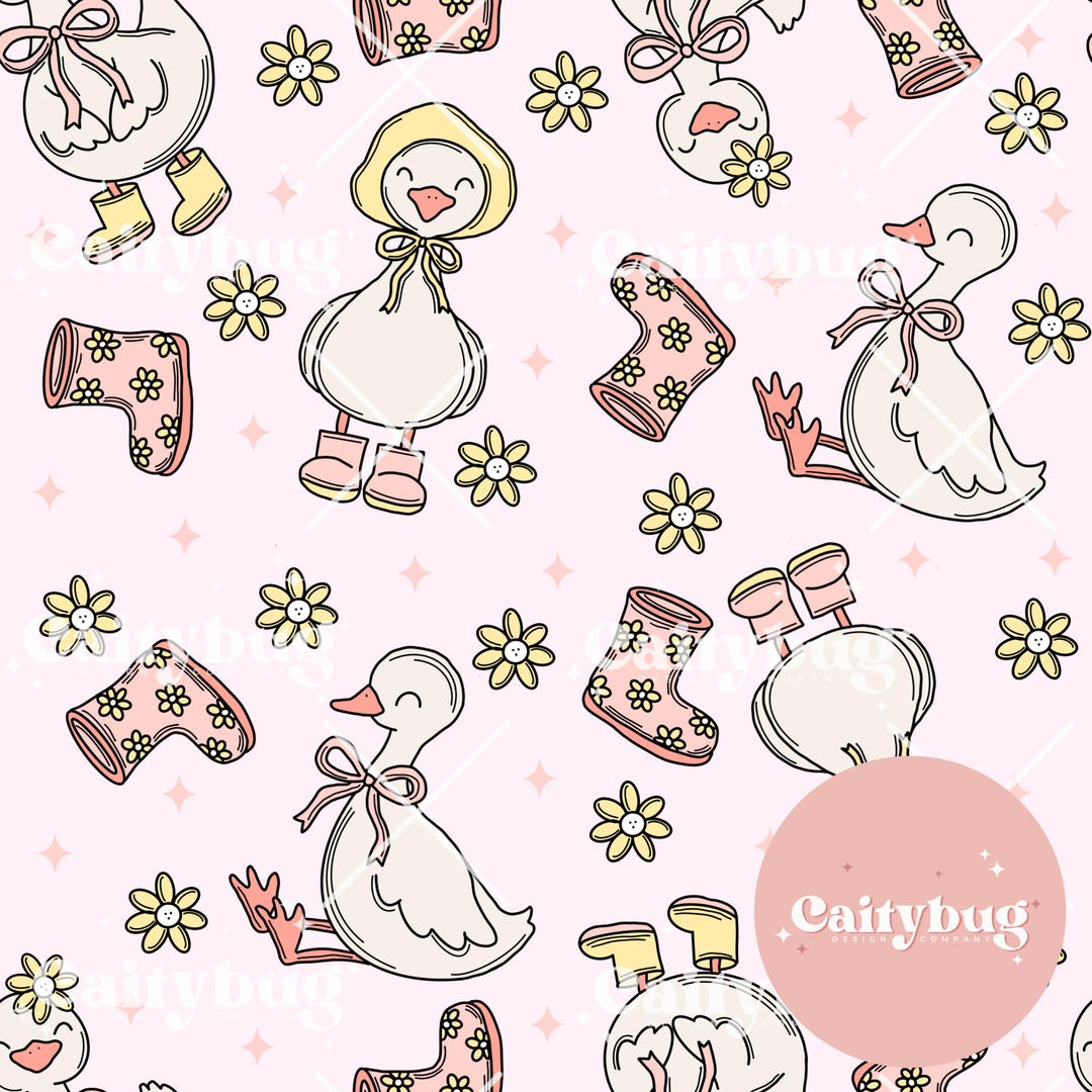 Silly Goose Seamless Pattern 300 DPI PNG Instant Download Digital ...