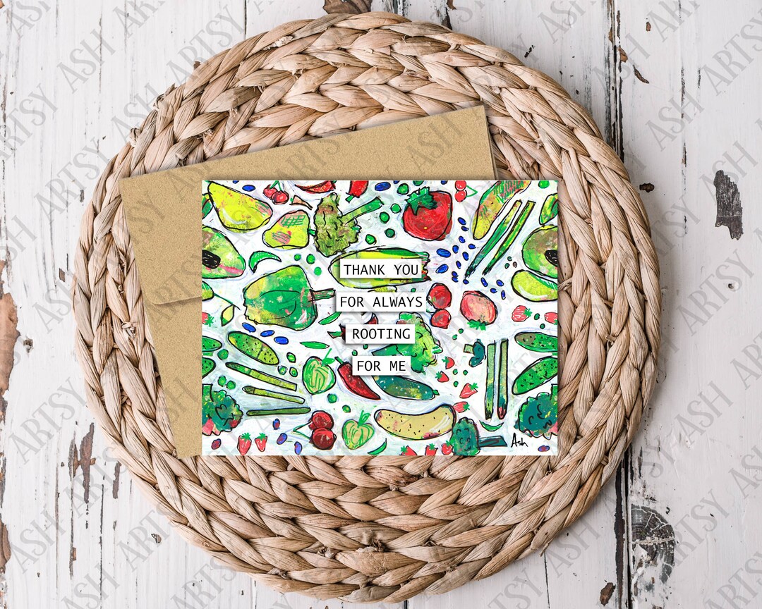 Thank You for Always Rooting for Me Card Thank You Card - Etsy