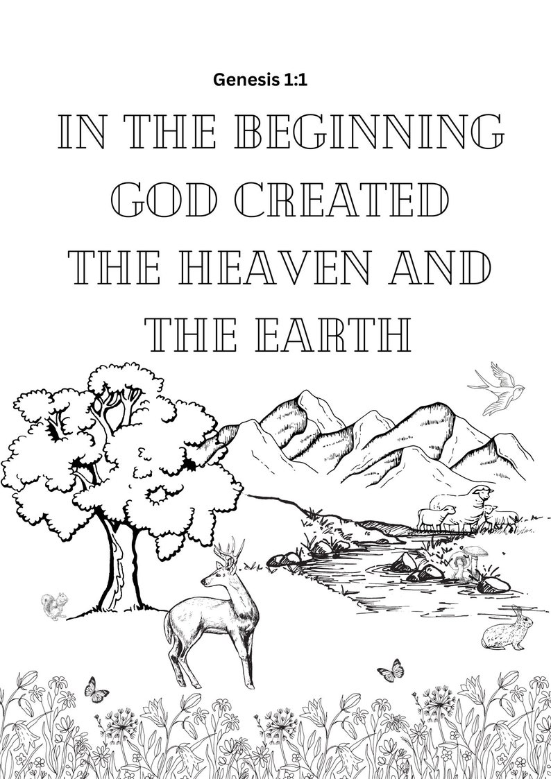 Bible Verse Color Page Printable - Etsy