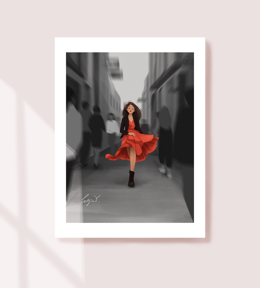 The Careless Walk - Art Print - Illustration - Concept Art - Wall Decor ...