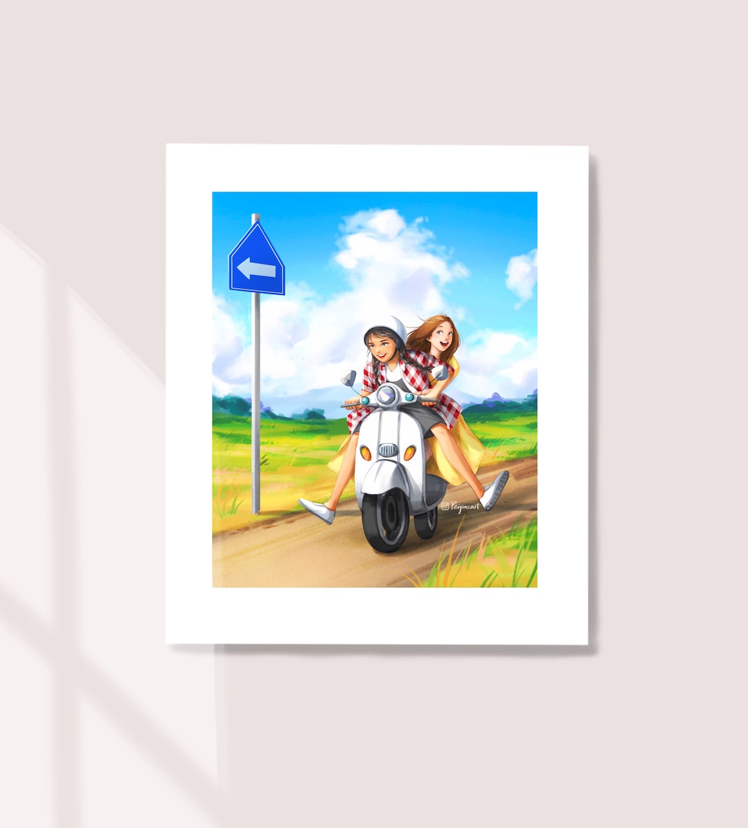 Forward - Art Print - Spring Art - Motivative Art - Friendship - Girl ...