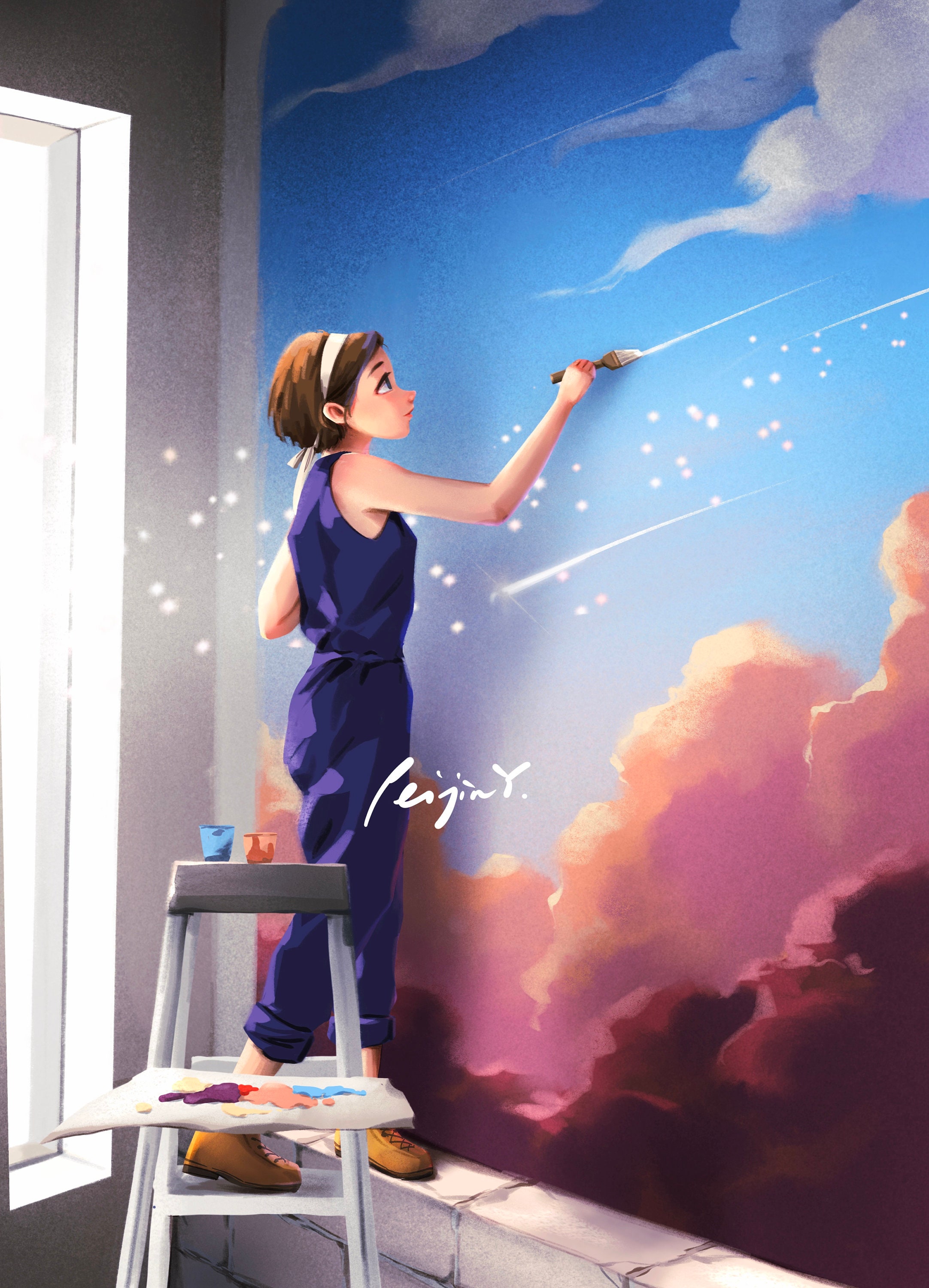 The Magic World Art Prints Wall Painting Creating Art - Etsy