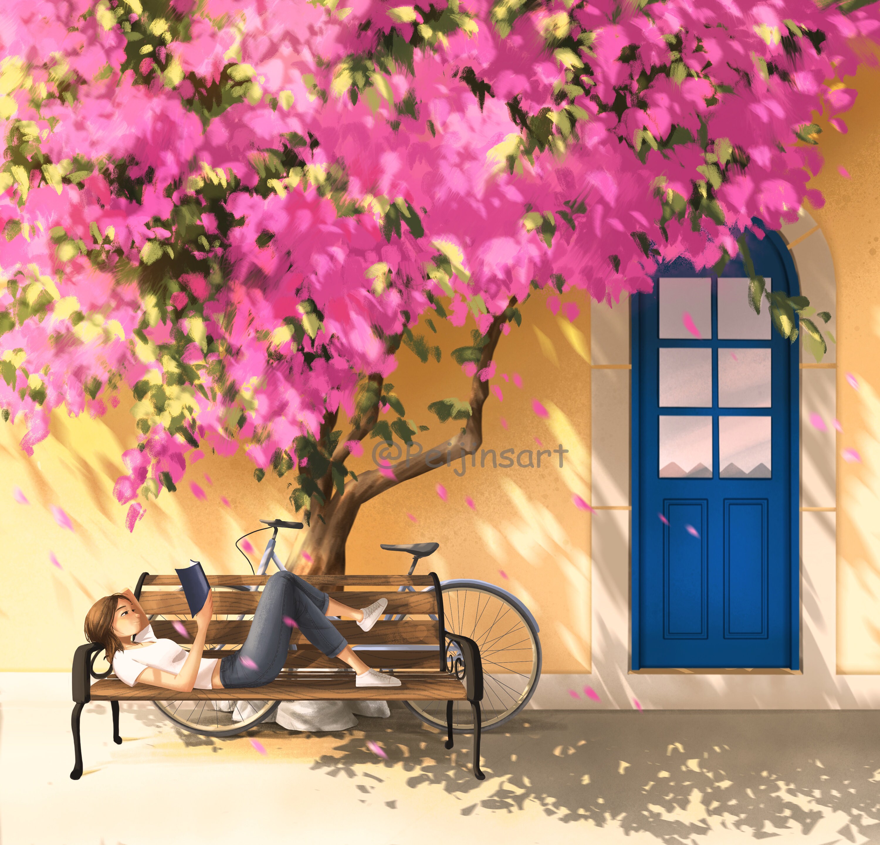 Relaxing Day - Art Print - Digital Art - Wall Decor - Gift - Peijin - Etsy