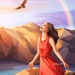 Free as A Bird Art Print Free Spirit Landscape Drawing Inspiration ...