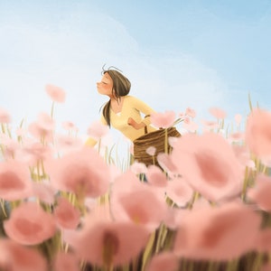 Smell the Spring - Art Print - Illustration Art - Wall Deco - Wall Art ...
