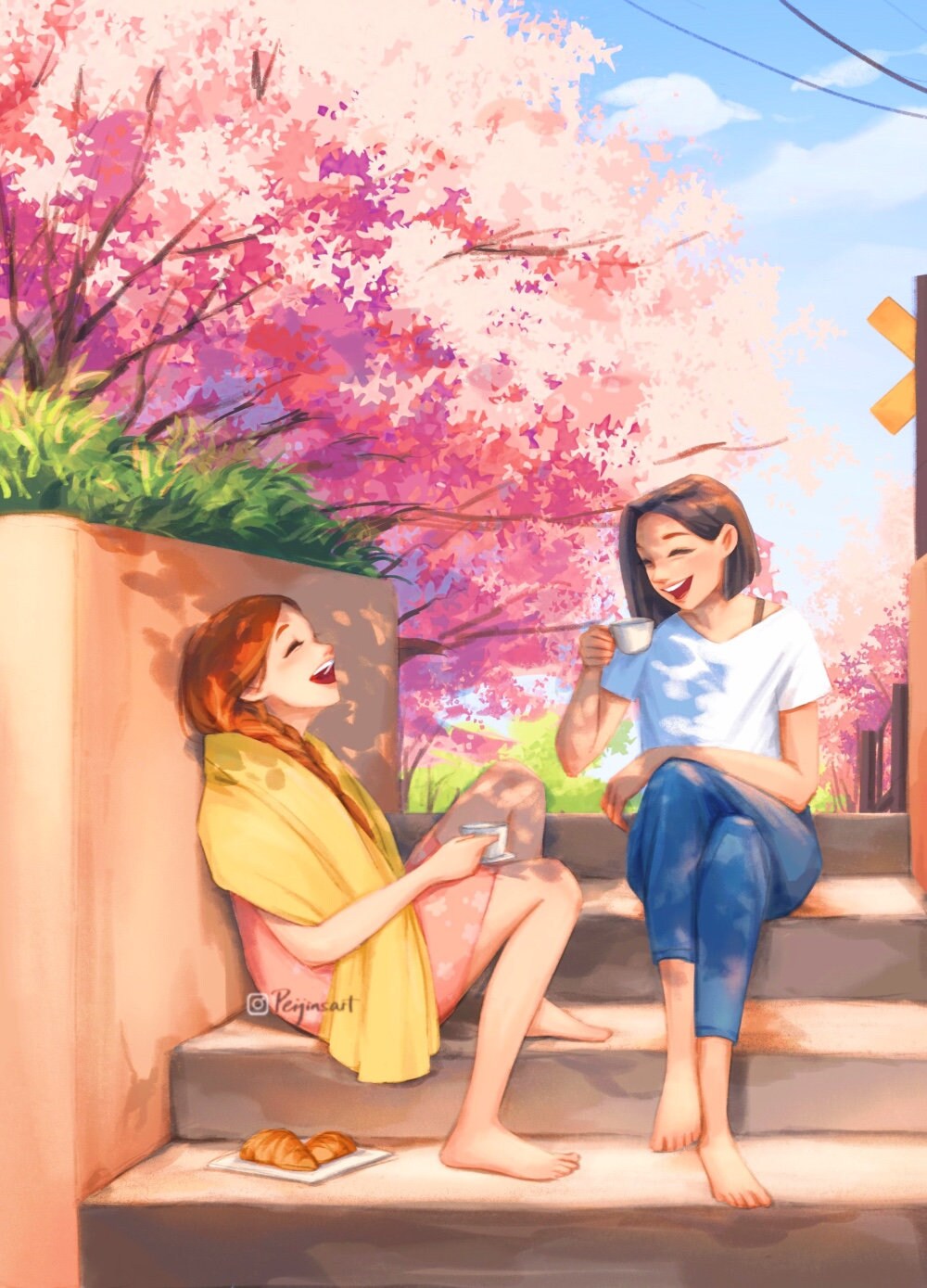 Sakura Art Print Spring Art Spring is Coming - Etsy