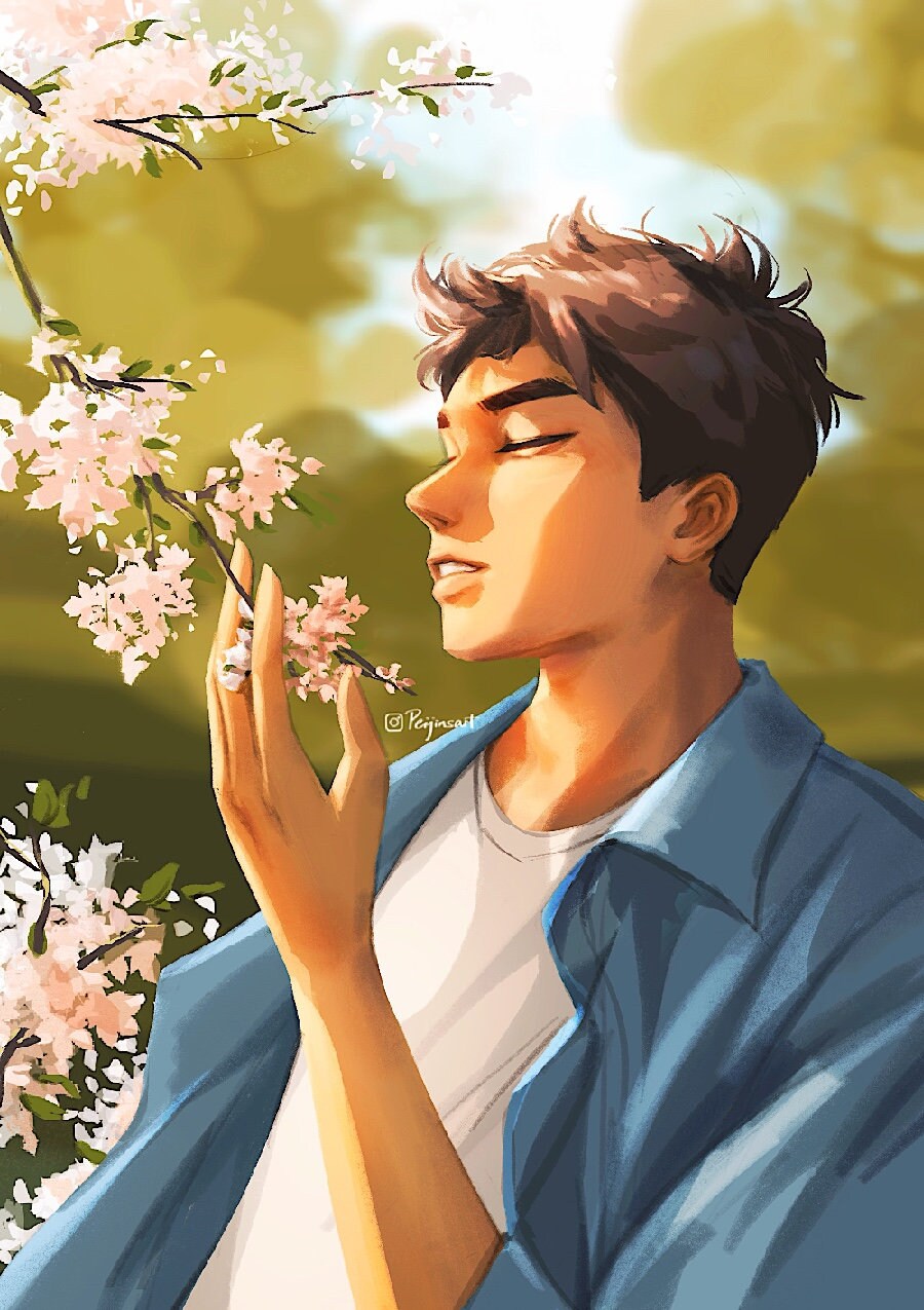 Flower Boy Art Print Cute Boy Good Looking Guy Flowers - Etsy Canada