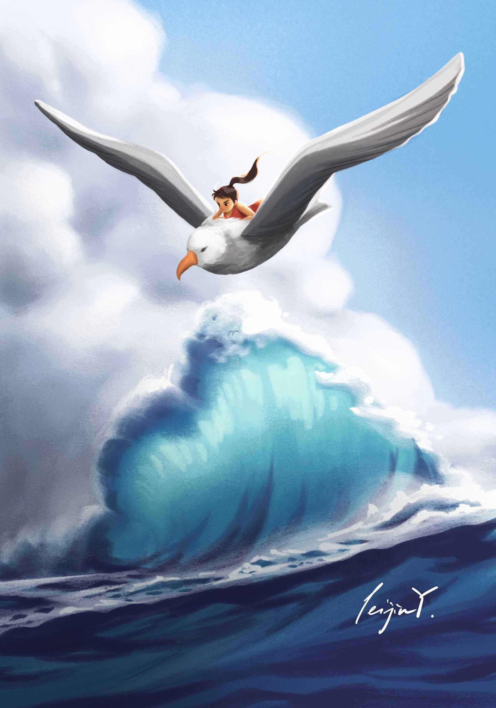 Flying Against the Wind Art Print Wall Deco Meditation - Etsy