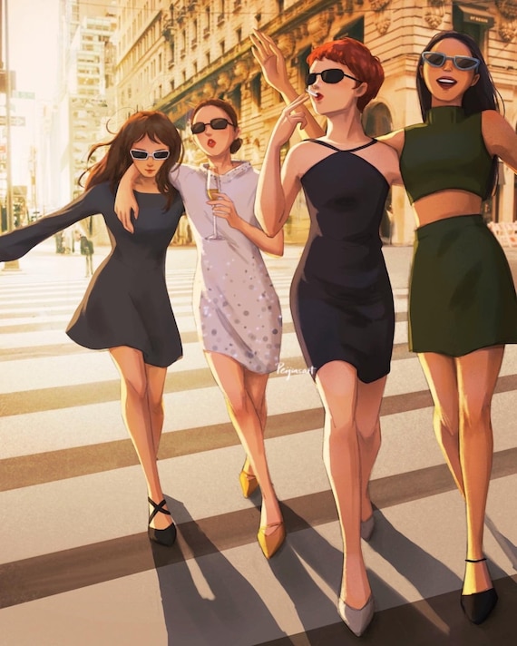 Hanging Out With Friends Drawings