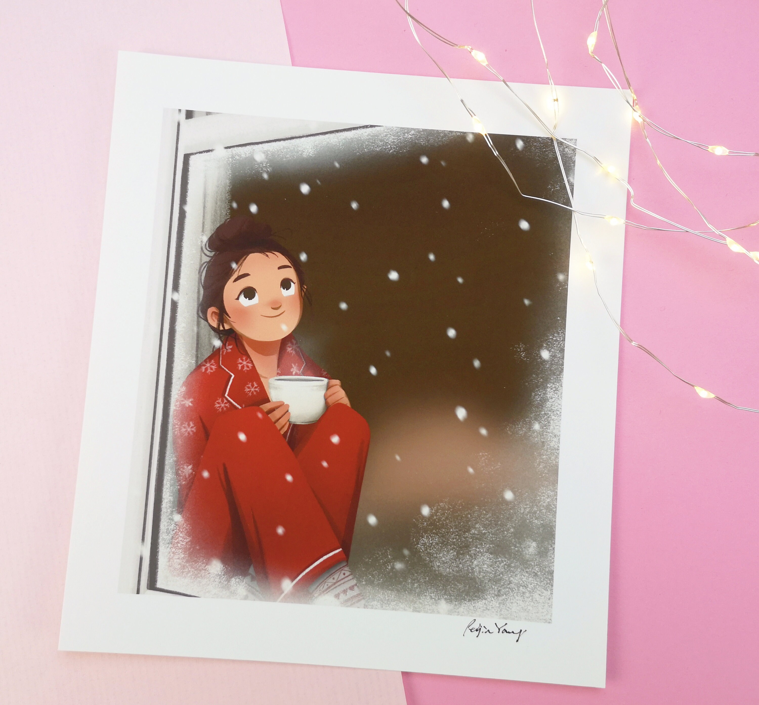 Stay Cozy Art Print Illustration Print Winter Art Home | Etsy