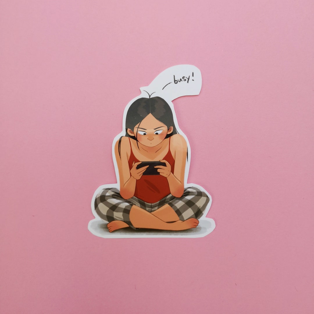 Busy Sticker Cute Sticker Character Design Illustration Planner Deco ...