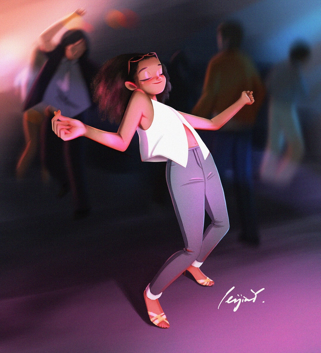 Free Spirit - Art Print - Dancing Girl - Feel Free - Nobody Cares ...