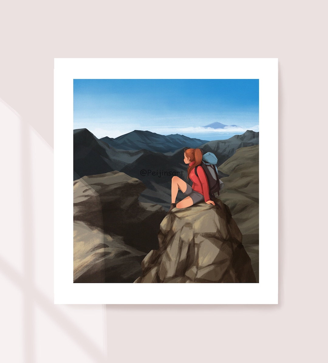 Mountain View - Art Print - Illustration Art - Digital Art - Landscape ...