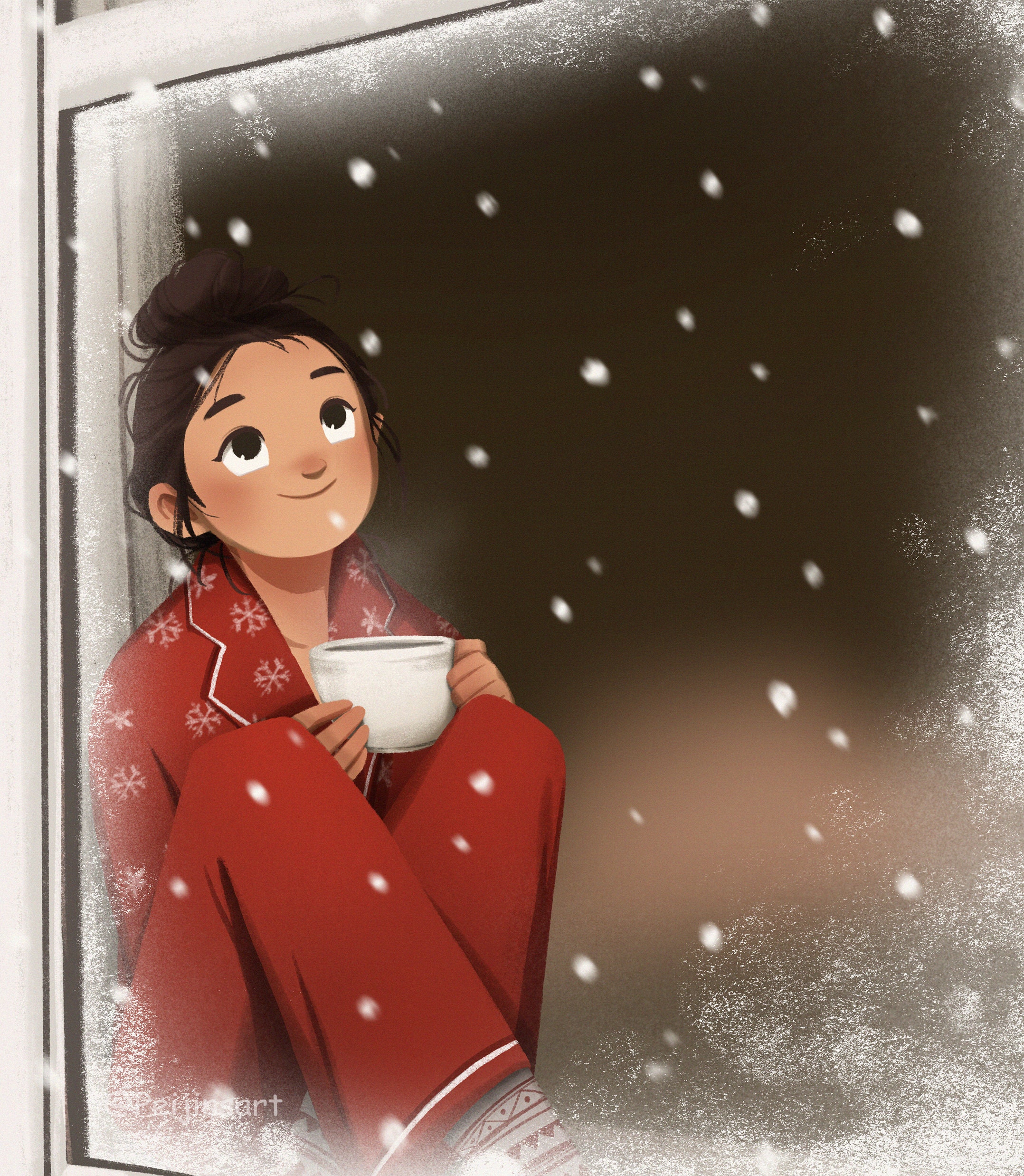 Stay Cozy Art Print Illustration Print Winter Art Home | Etsy