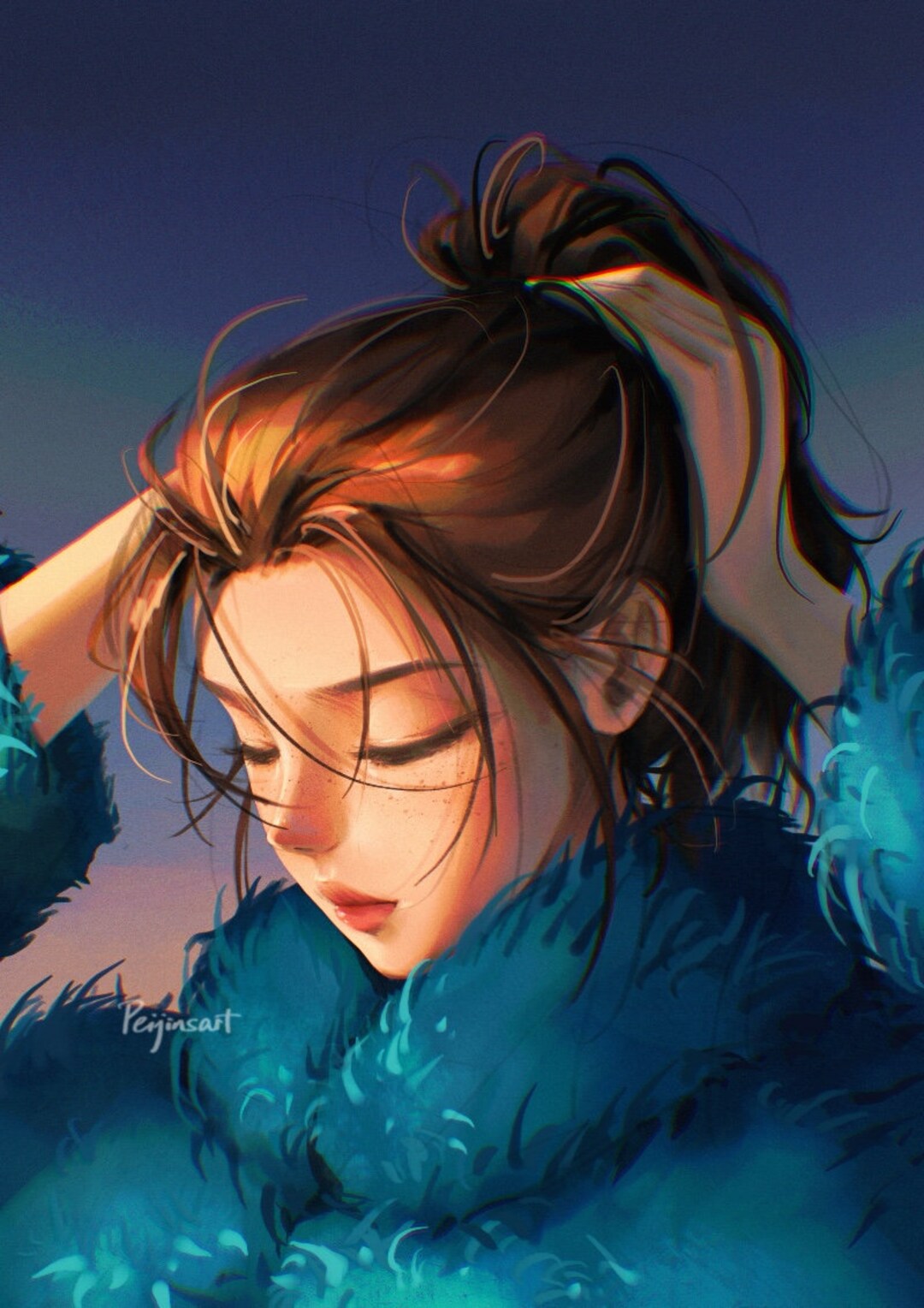 Start Over Art Print Girl Illustration People Portrait Mood Peijinsart ...